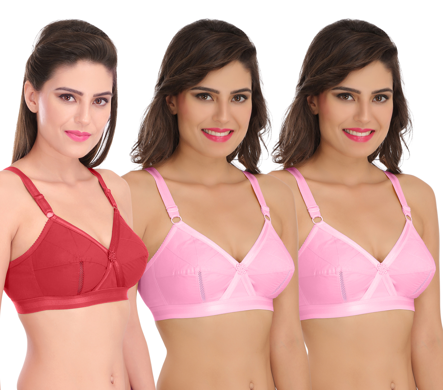 Buy Sona Perfecto Women White Full Cup Everyday Dream Fit for Ample Bust Lines Plus Size Cotton ...