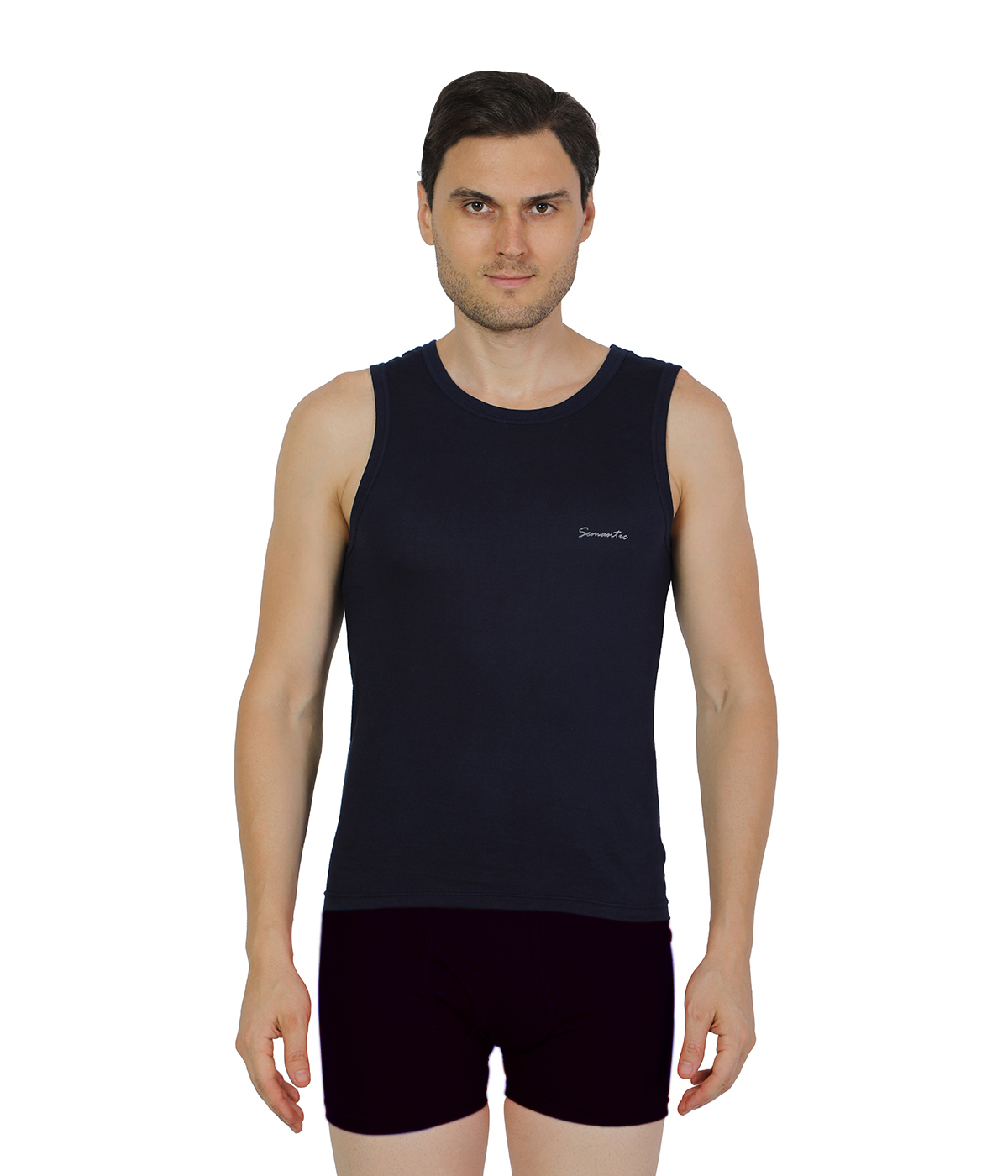 Buy Mens Navy Blue Color Gym Vest - 100% Cotton - Size S (Small) 70 to ...