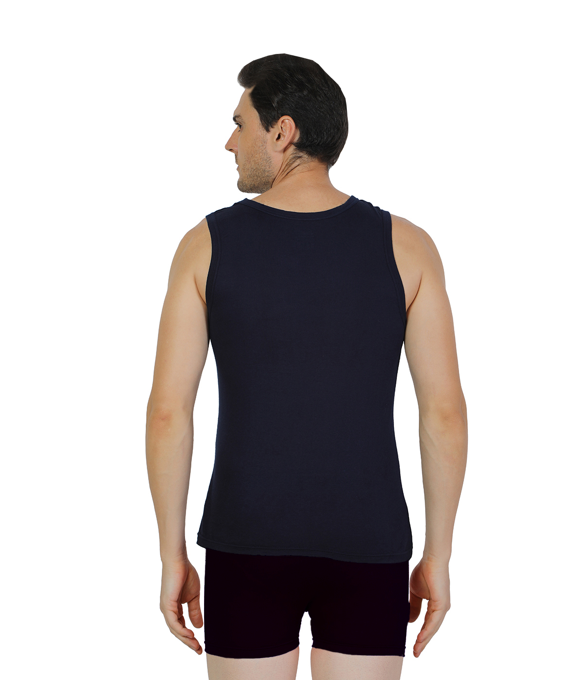 Buy Mens Navy Blue Color Gym Vest - 100% Cotton - Size S (Small) 70 to ...