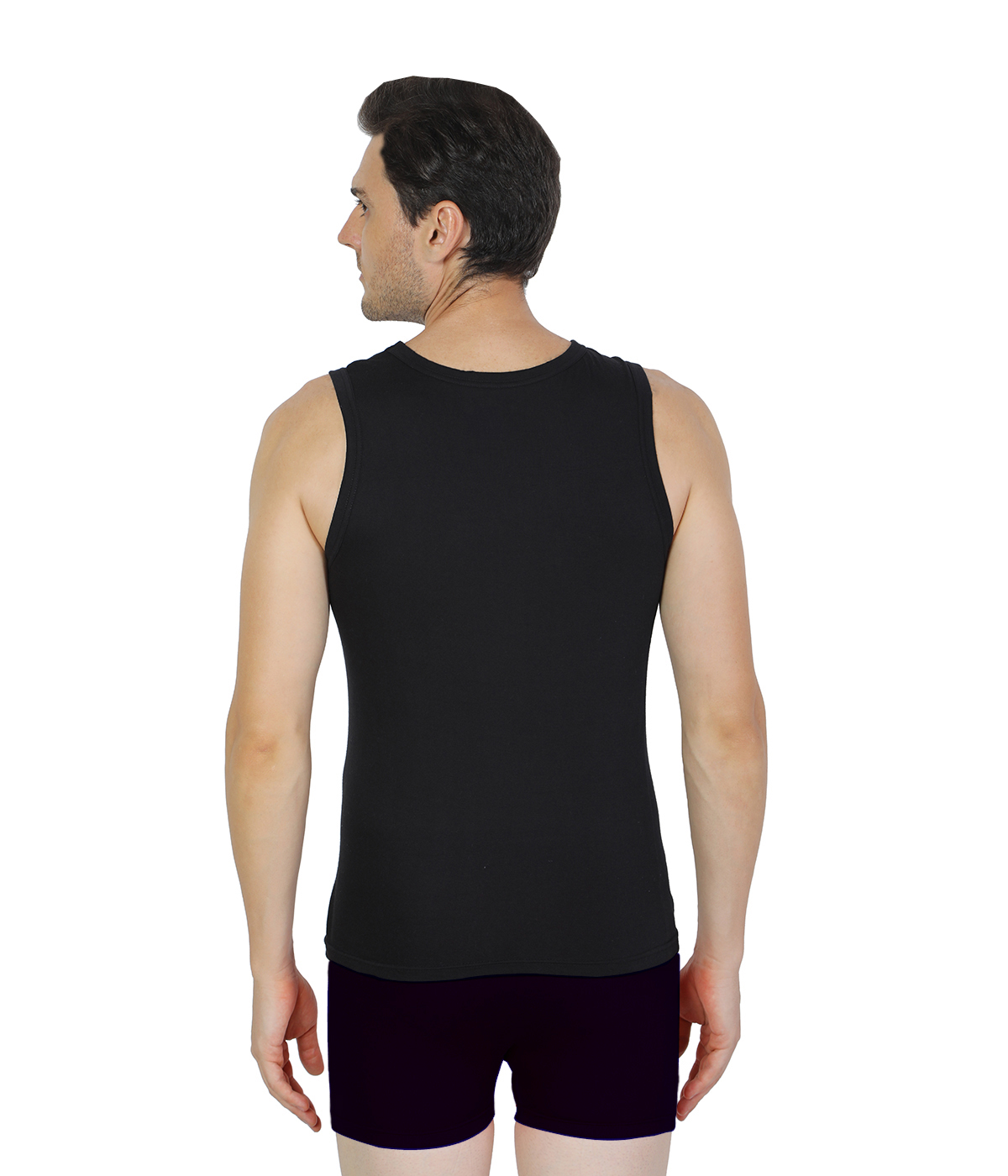 Buy Pack of 2 - Mens Black & Navy Blue Color Gym Vest - 100% Cotton ...