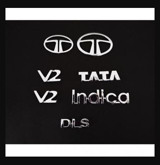 Buy LOGO TATA INDICA V2 DLS CAR MONOGRAM EMBLEM CHROME Family Pack ...
