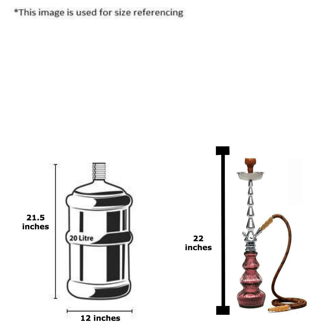 Buy MYA Luna 22 Tall Hookah (Olive Green) with Hookah Foil (50 Pcs ...