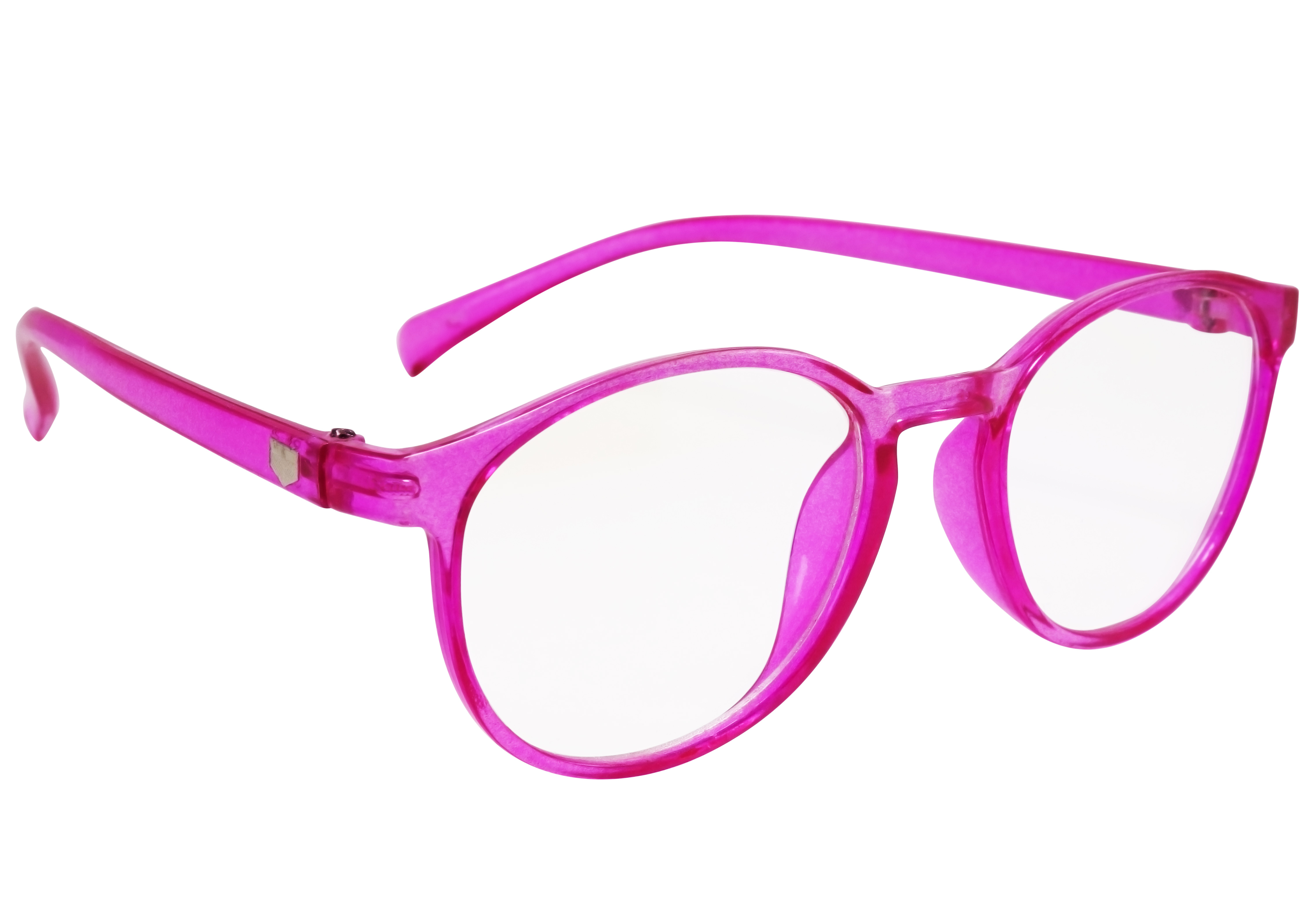 Buy Derry Pink Transparent Round Spectacle Frame With ARC Lenses Online ...
