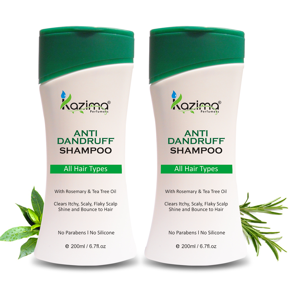 Buy KAZIMA Anti Dandruff Shampoo (200ml Pack of 2) With Rosemary Tea ...