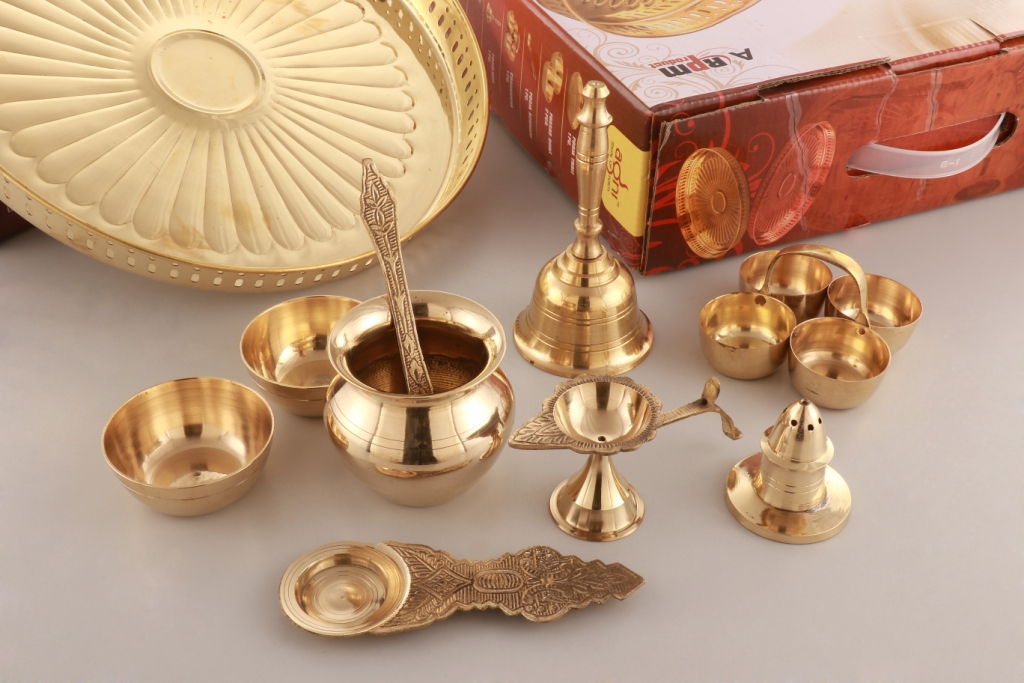 Buy AGNI 13 INCH BRASS POOJA THALI SET Online @ ₹1800 from ShopClues Buy AGNI 13 INCH BRASS POOJA THALI SET Online @ ₹1800 from ShopClues