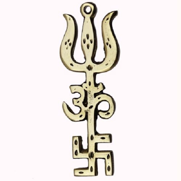 Buy Astrology Goods Tri Shakti Yantra (swastik Om Trishul Symbol ...