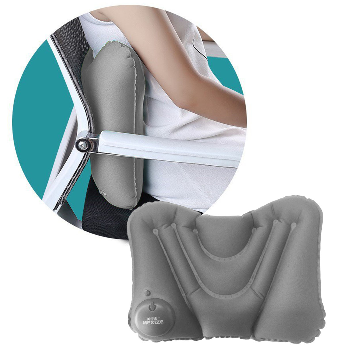 Buy Kawachi Inflatable Lumbar Pillow Lightweight Portable Travel Pillow ...