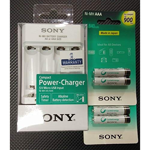 Buy Sony AAA Rechargeable Batteries with Charger Online @ ₹1375 from ...