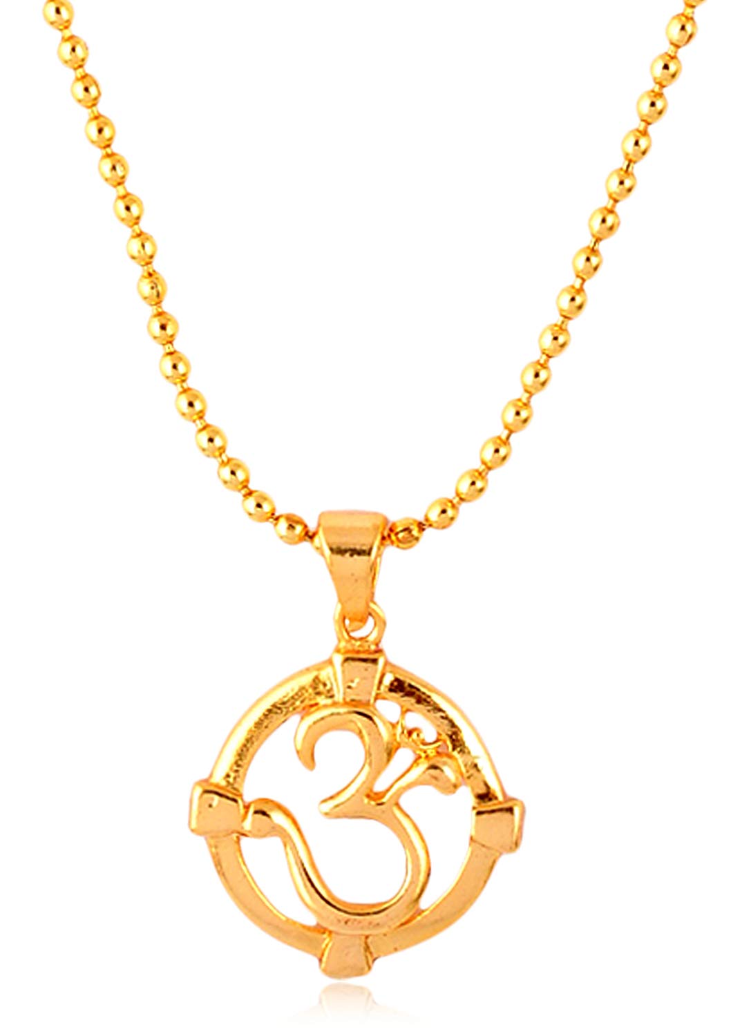 Buy Sanaa Creations Lord Mahadev Om Gold Plated Religious God Pendant ...