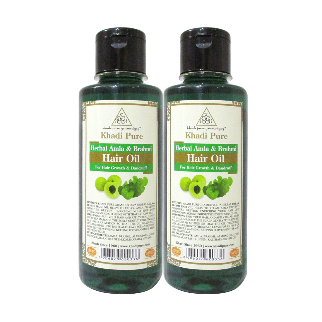 Buy Khadi Pure Herbal Amla Brahmi Hair Oil - 210ml (Set of 2) Online @ ₹197 from ShopClues