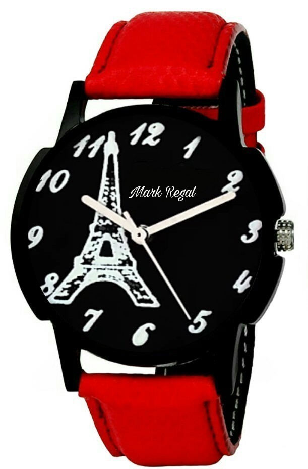 Buy Mark Regal Red Strap Black Dail Round Watch For Mens Online @ ₹169 ...