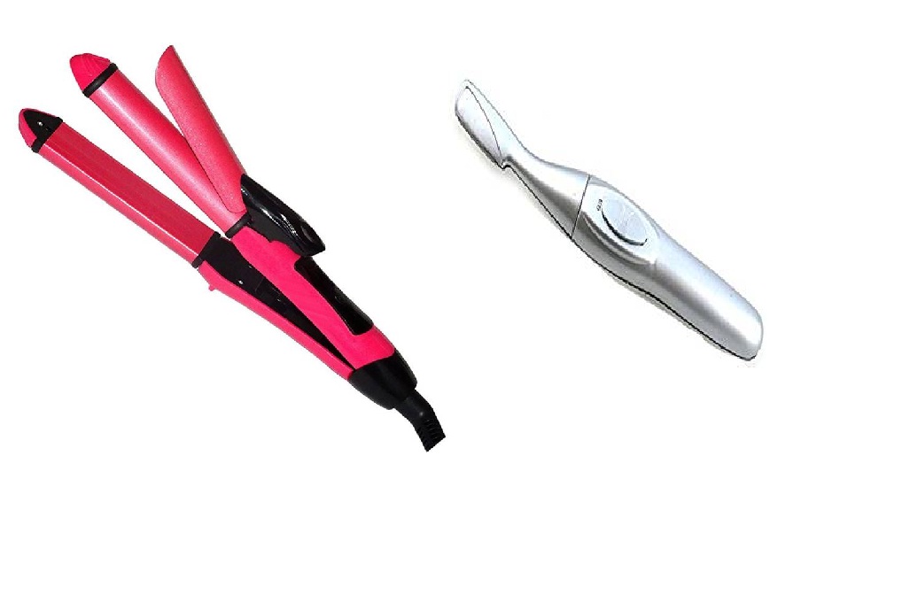 Buy Combo Set Of 2 IN 1 Hair Straightener And Hair Curler + Bi Feather ...