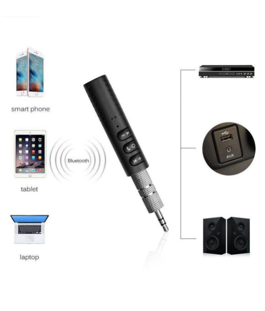 Buy Bluetooth 3.5mm Audio Jack Receiver With Mic For Car Kit Compatible ...