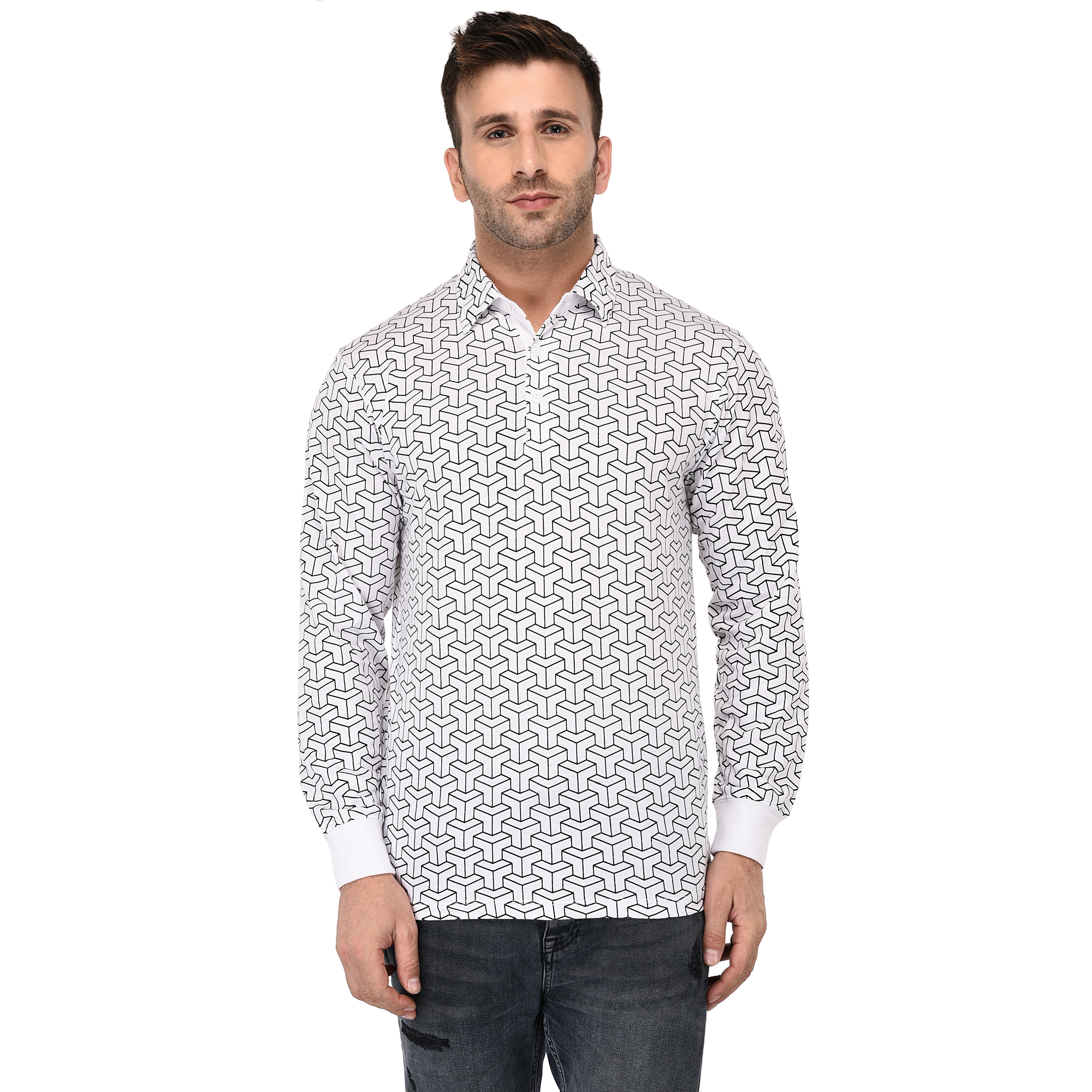 Buy Vivid Bharti White Printed Full Sleeve Tshirt Online @ ₹549 from ...