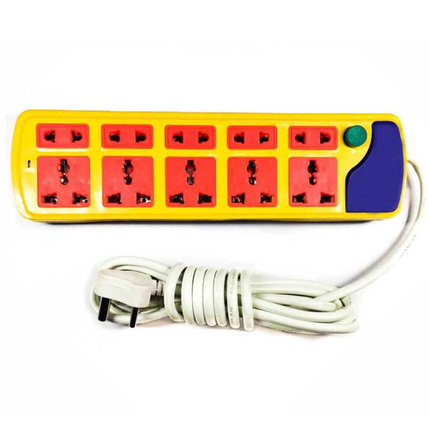 Buy Mettle 10 Amp 10 Plug Point With Master Switch (Color May Vary) 10 ...