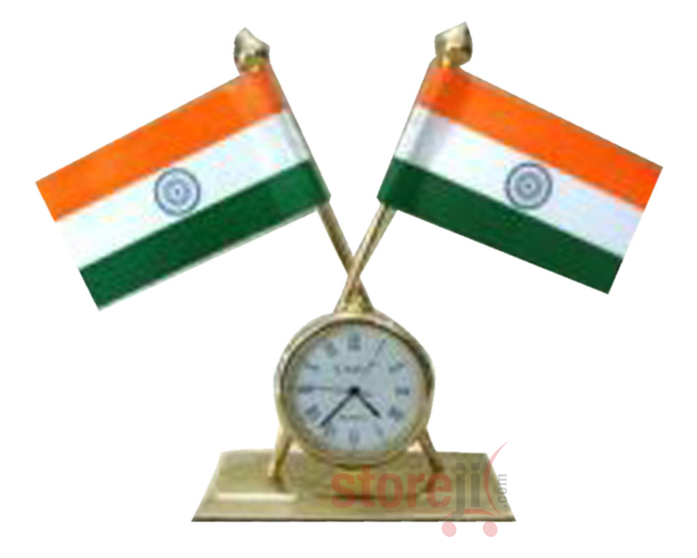 Buy Indian Flag With Clock For Office/Car/Home Online @ ₹499 from ShopClues