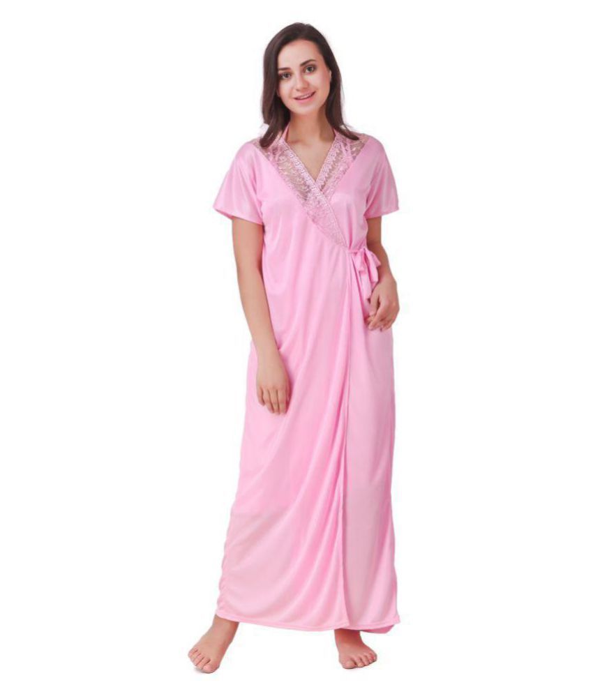 Buy DILJEET Women's Self-Design Satin Nightwear Set Online @ ₹999 from ...