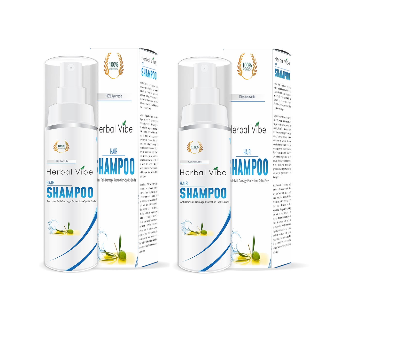 Buy Herbal Vibe Anti Hair Fall Protection -Splits Ends Shampoo (Pack Of ...
