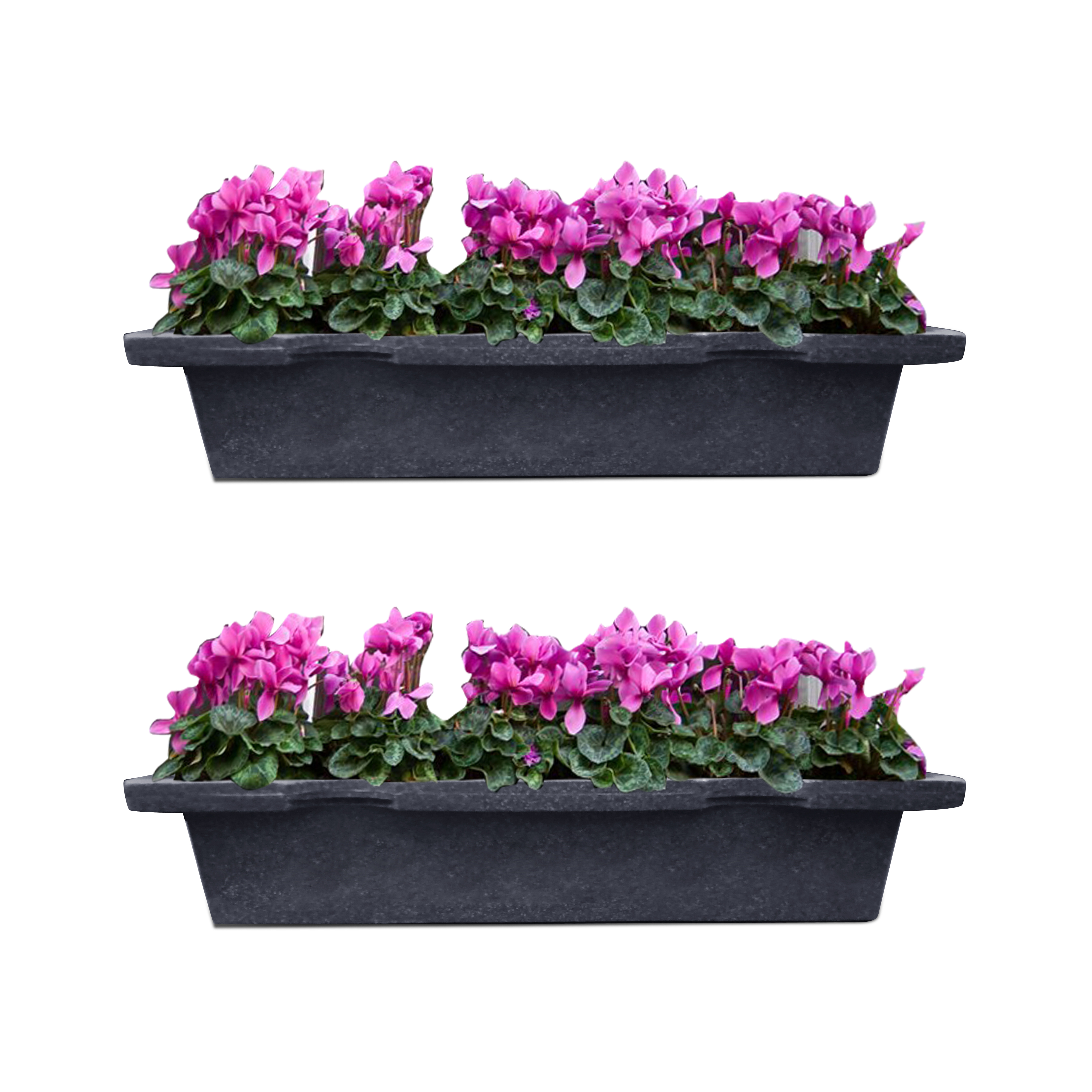 Buy Sereno Linea Plastic Pot / Balcony Pot / Planter Pot Rectangular ...