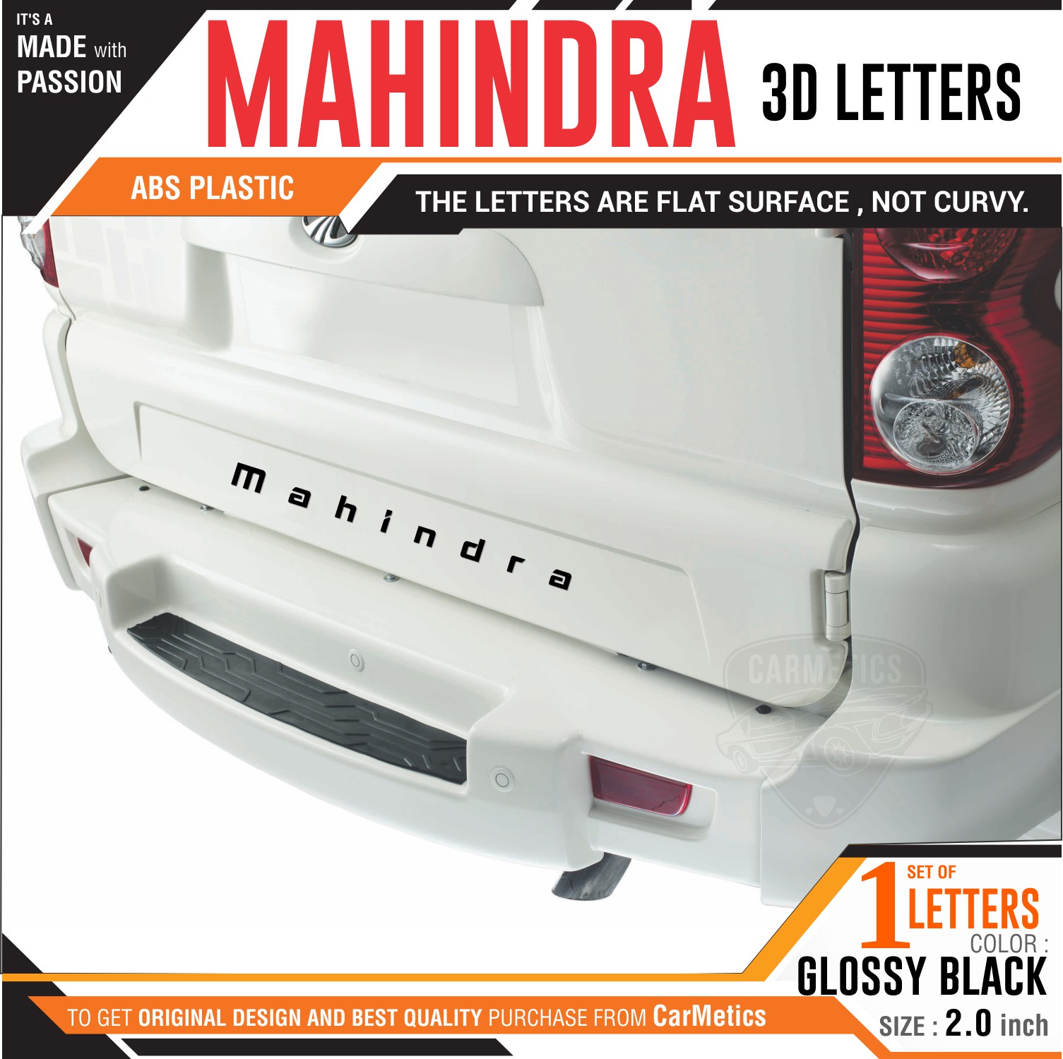 Buy CarMetics Mahindra 3d Letters 3d stickers for Mahindra Xuv 500 ...
