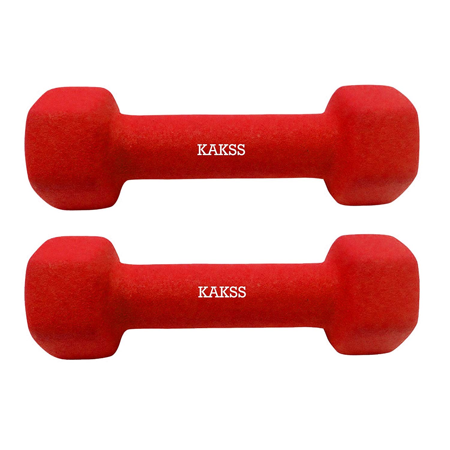 Buy KAKSS 10 KG ( 5kg + 5kg) (Red) NEOPRENE COATED DUMBELLS FOR GYM EXERCISE Online @ ₹1749 from ...