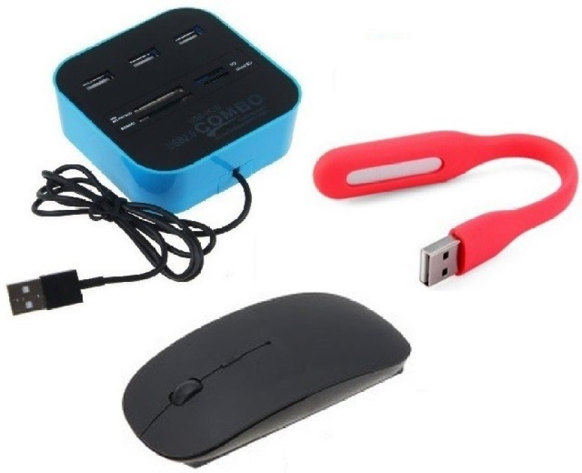 Buy durReey Set of Multi connectivity USB Hub, Wireless mouse with Mini ...
