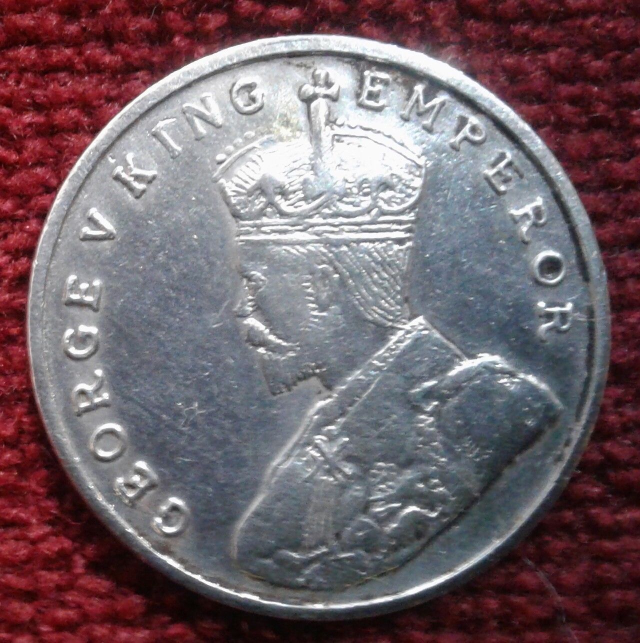 Buy BRITISH INDIA 8 ANNAS YEAR 1920 GEORGE-V KING RARE COIN Online ...