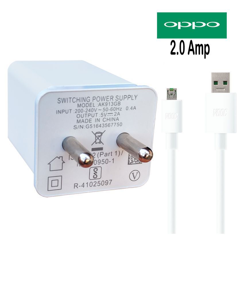 Buy Oppo 2.1A Wall Charger 100 Original With Micro USB Data Cable for ...