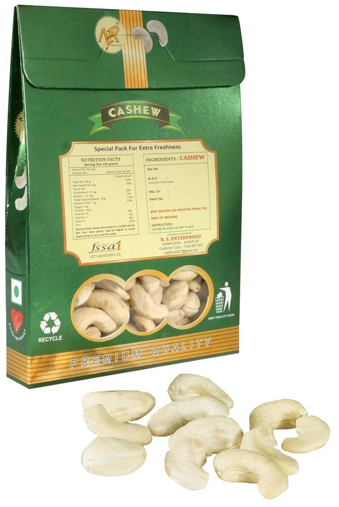 Buy Nap Dried Fruits Cashew 150 gm at shopclues.com
