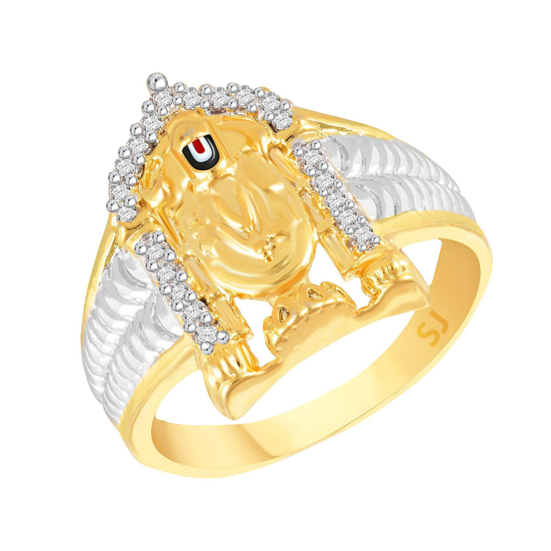 Buy Sukai Jewels Tirupati Balaji Gold Plated Alloy & Brass Cubic ...