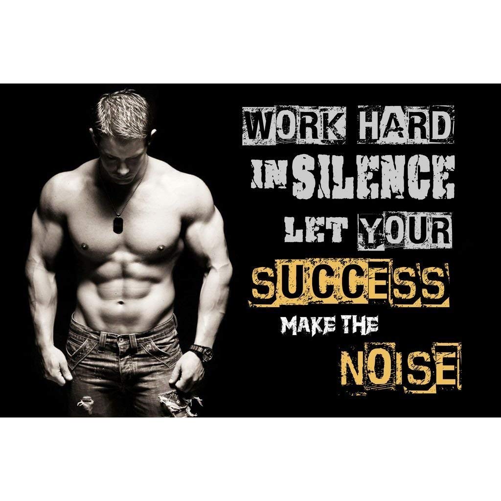 Buy EZELLOHUB Customized Work Hard Posters 18 x 12 Inch Online @ ₹215 ...