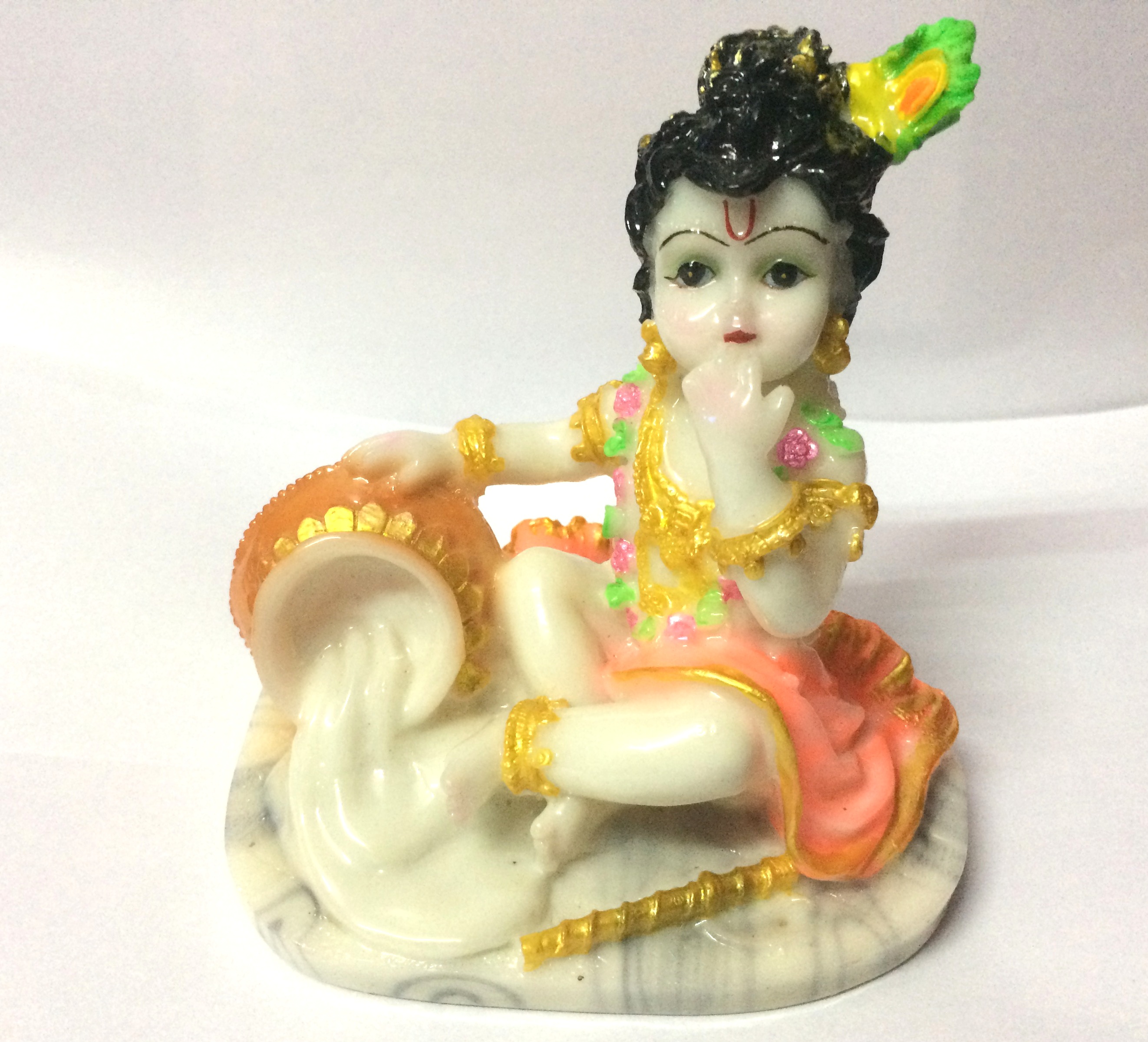 Buy Indian Hand Painted Lord Krishna Idol Figurine Best Gift for ...