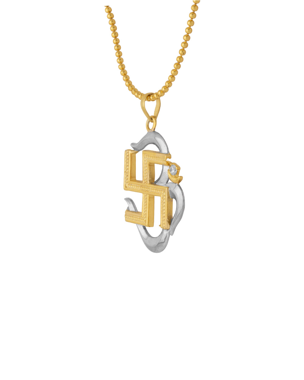 Buy Dare by Voylla Om With Swastika Designer Pendant With Chain For Men ...