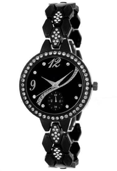 Buy New Stylish black Ladies Watches With Bracelet Strap Analog Dial ...