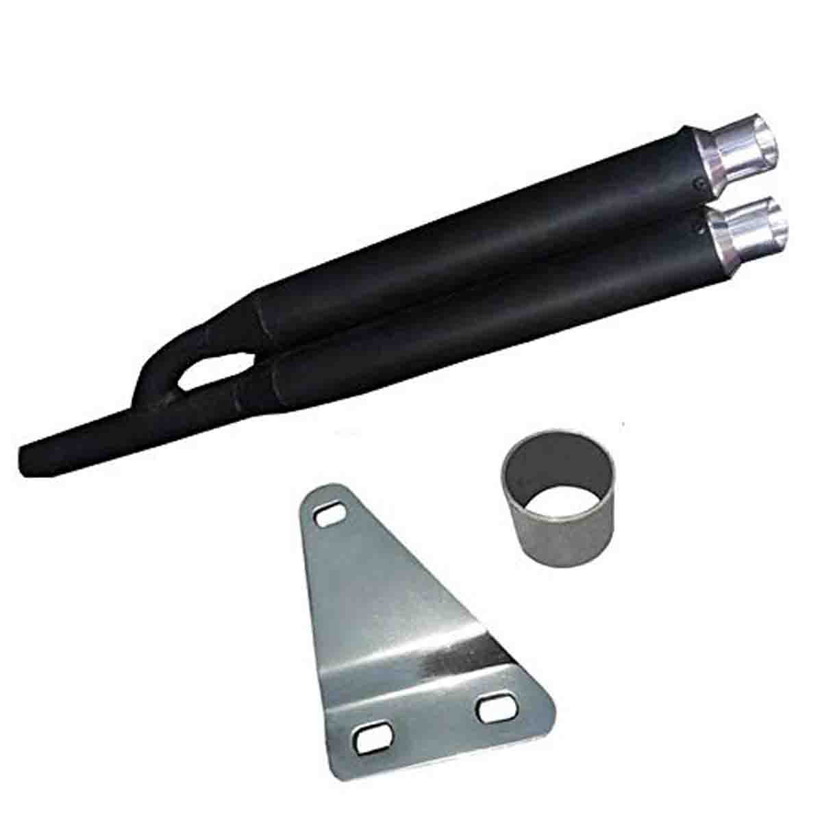 Buy Spidy Moto Bike Double Barrel Exhaust Silencer Dual/Double Pipe ...
