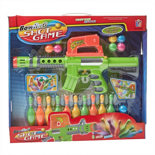 Buy SHRIBOSSJI Bowling Shot Game Gun with 10 Pieces Bowling, 8 balls ...