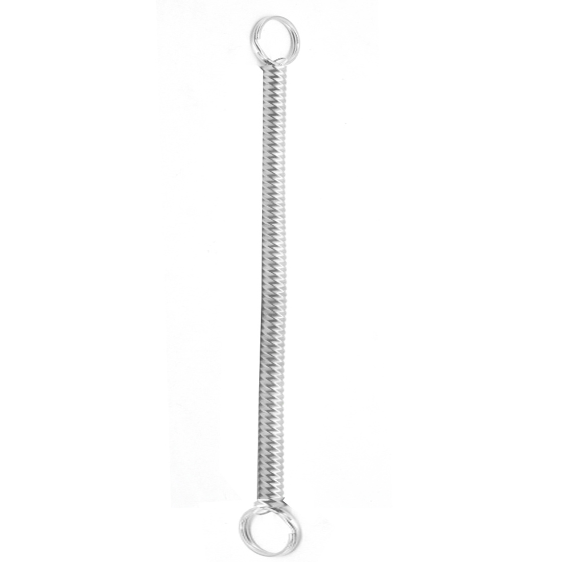 Buy Faynci Spiral Silver Metal Long 30 CM Key Chain Stretchable String ...