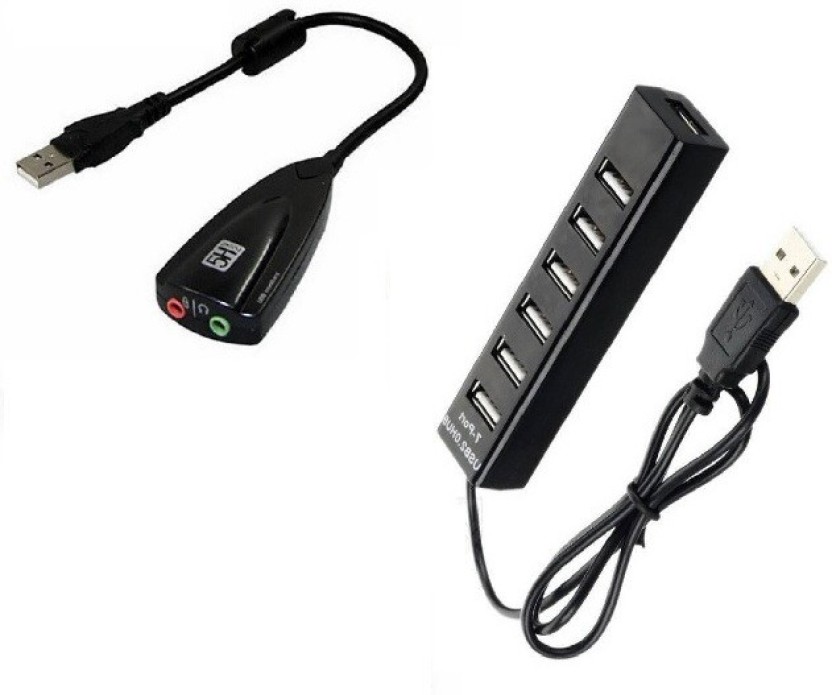 Buy durReey USB to Virtual 7.1 Channel audio Adapter With 7 Port Multi ...