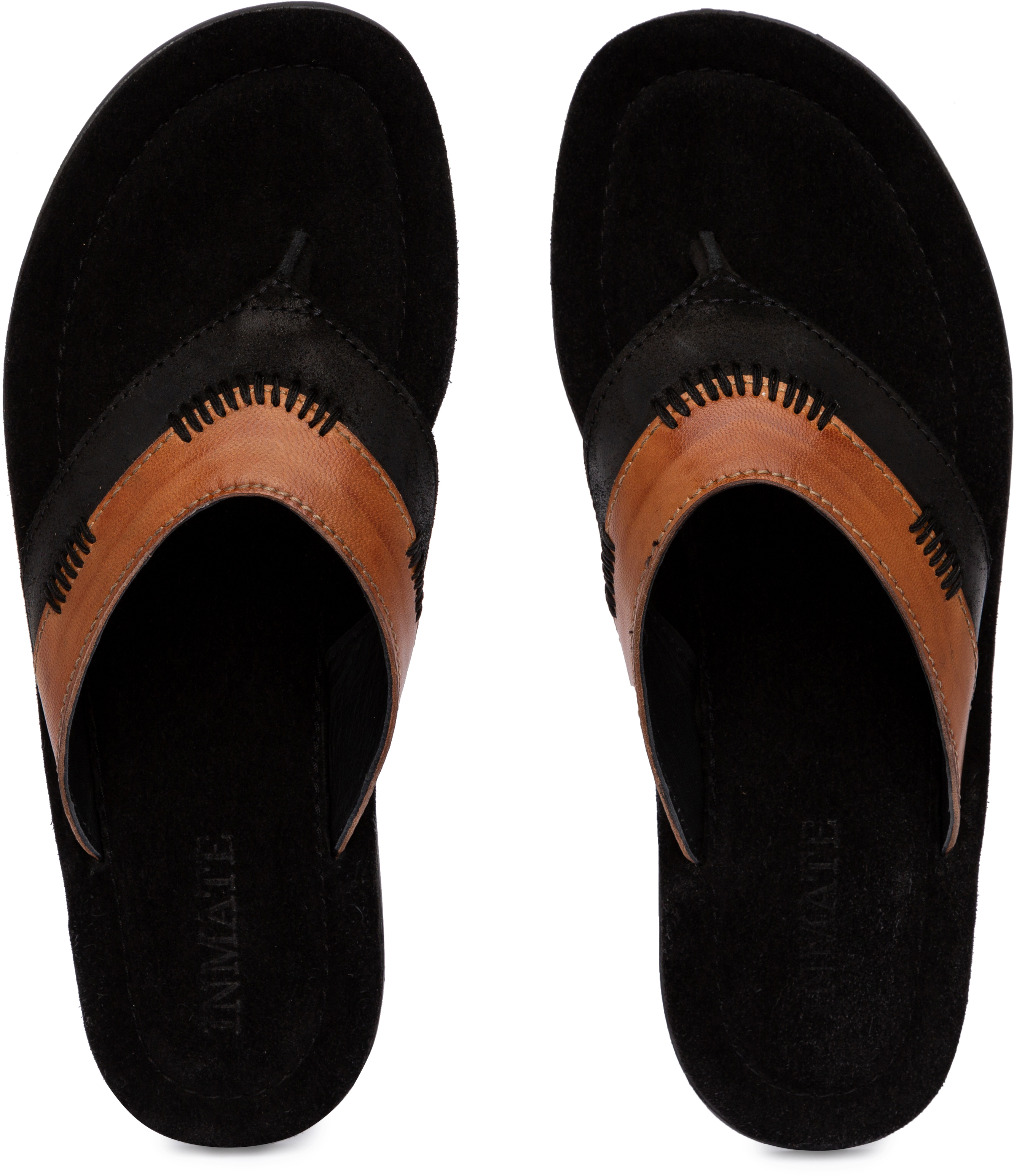 Buy INMATE Men's Stylish Comfortable Black Colour Classic Flip-flops ...