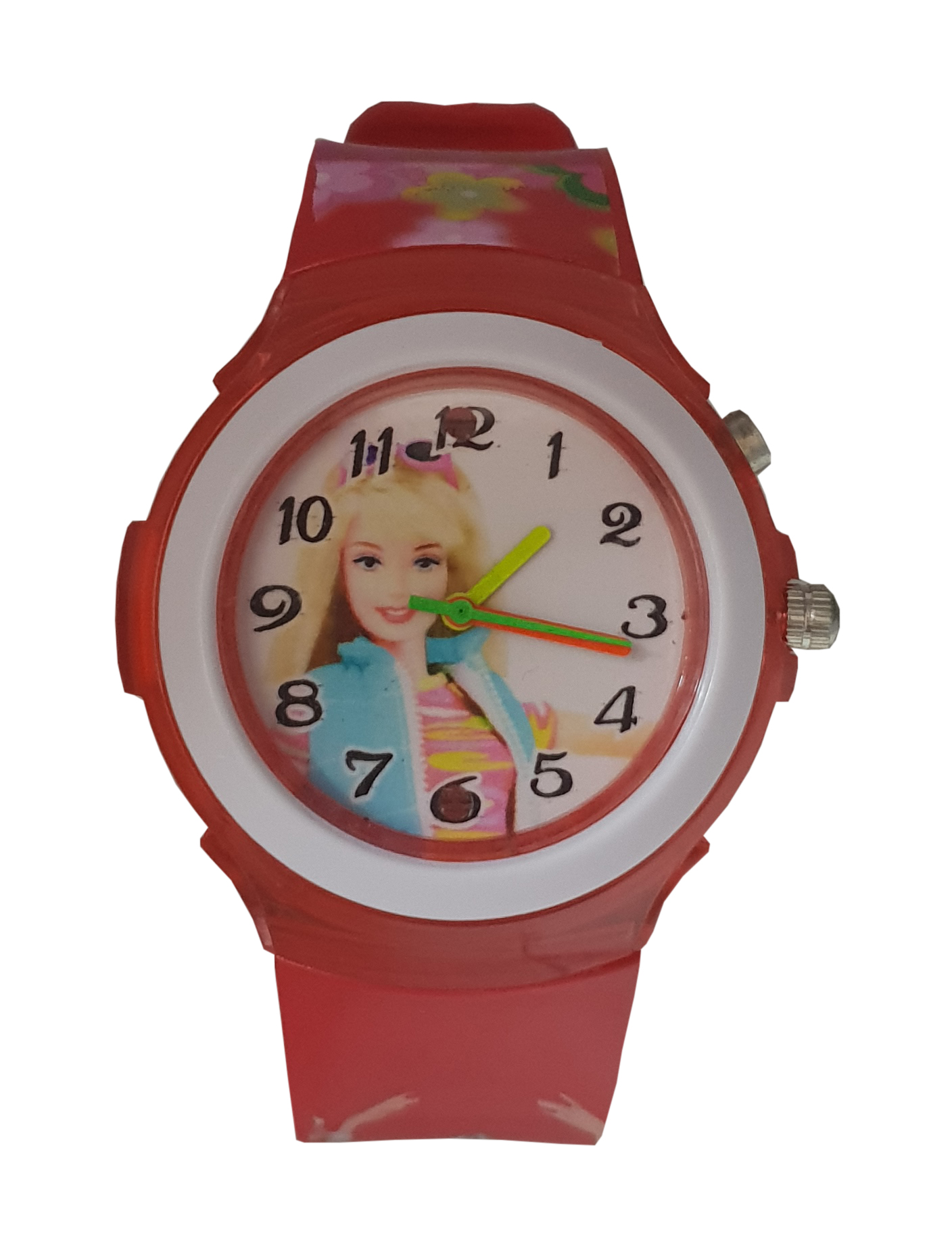 Buy Barbie analog-digital red colour rubber fancy kids girls watch ...