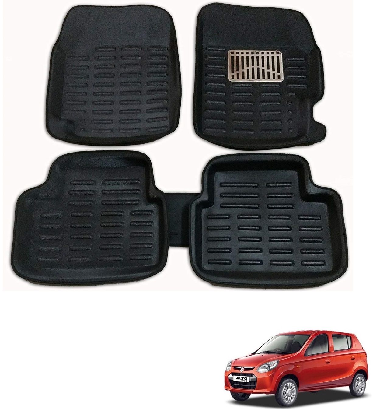 Buy Auto Addict Car 3D Mats Foot mat Black Color for Maruti Suzuki Alto ...