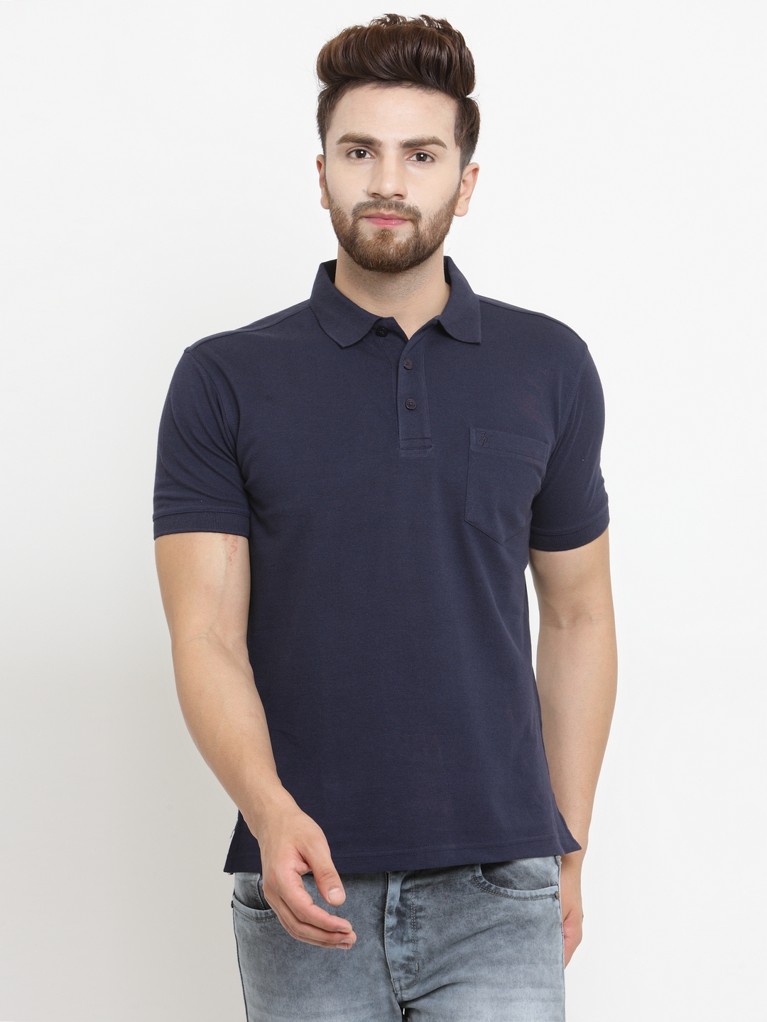 Buy John Players Blue Regular Fit Polo T Shirt Online @ ₹584 from ShopClues