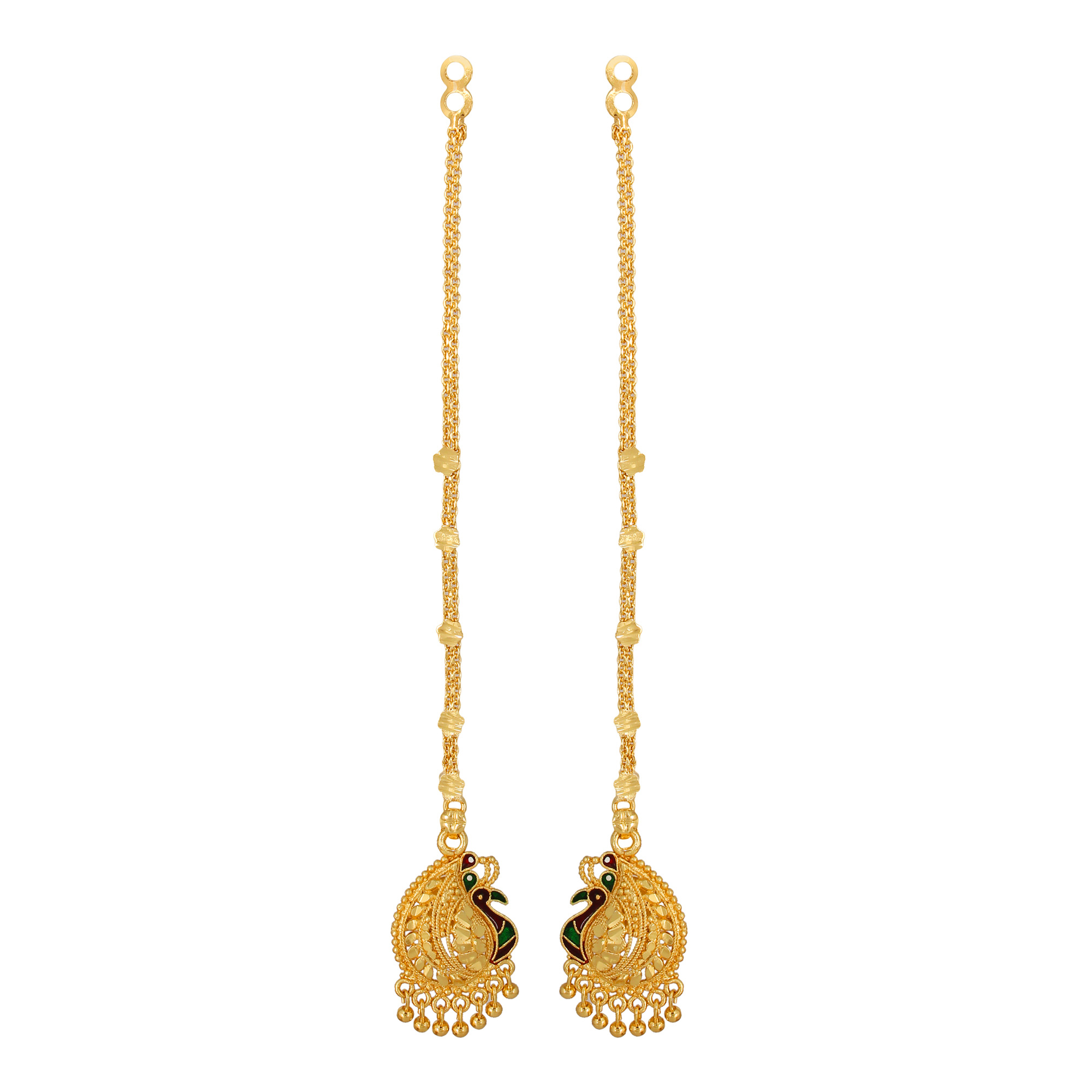 Buy GoldNera Ethnic Real Gold Look Alike 30 Inches Ginni Chain Design ...