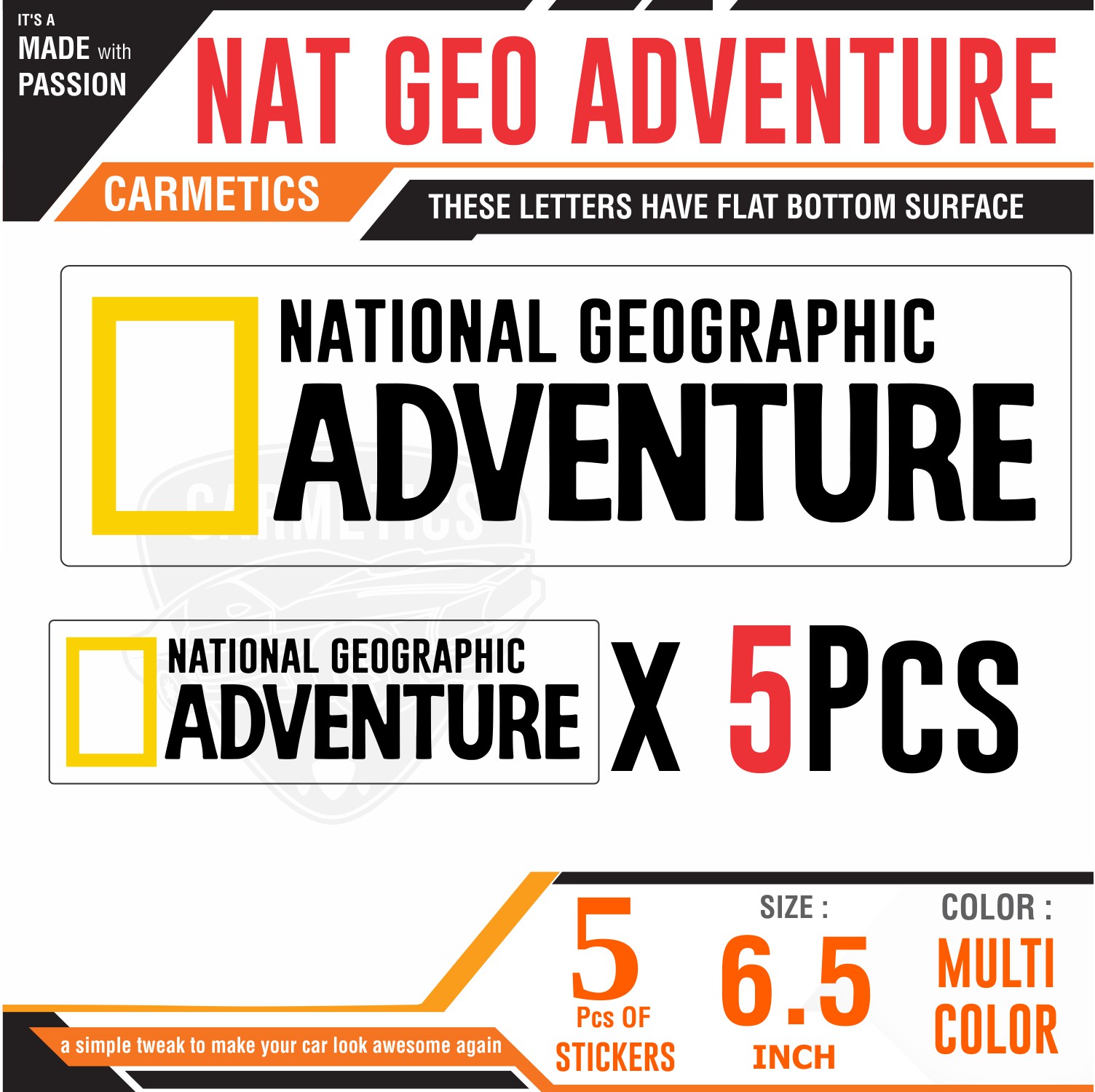 Buy Nat Geo Adventure car stickers car exterior bumper graphics for ...
