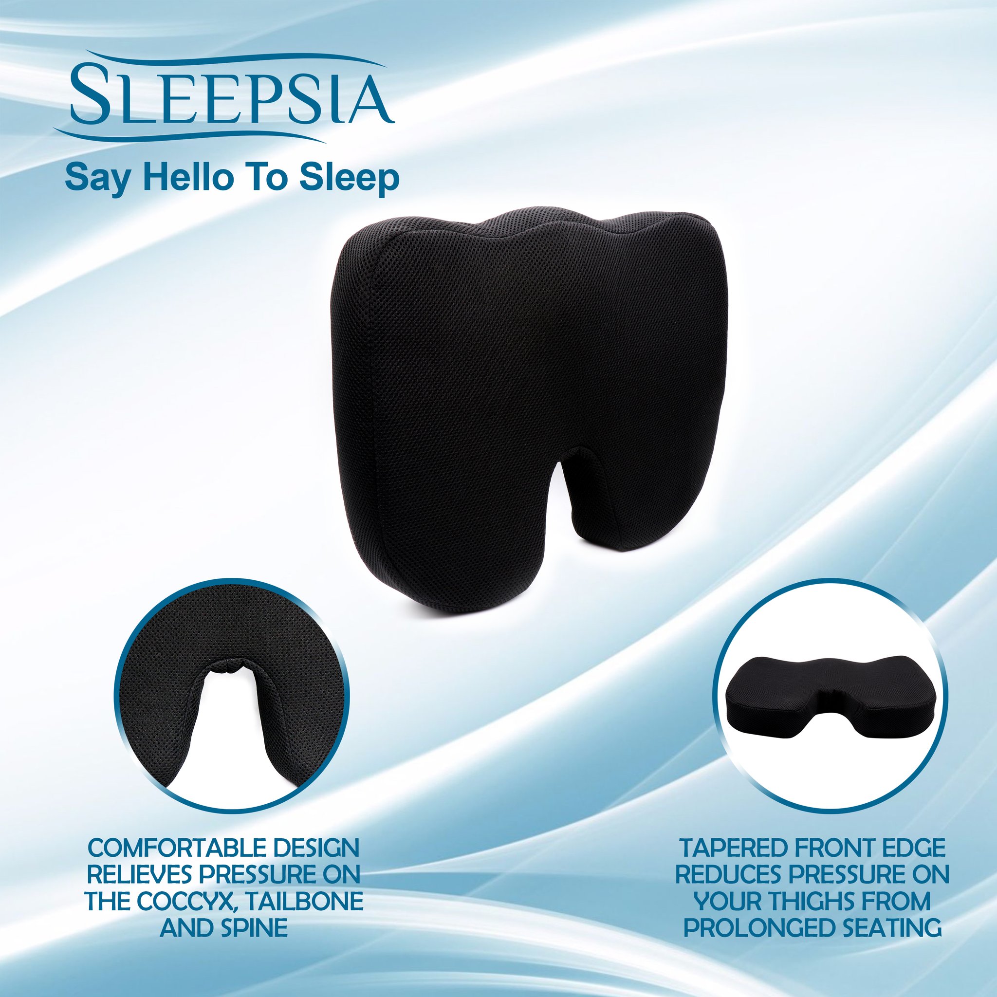 Buy SLEEPSIA U Shaped Coccyx Orthopedic Seat Cushion/Pillow with Memory ...