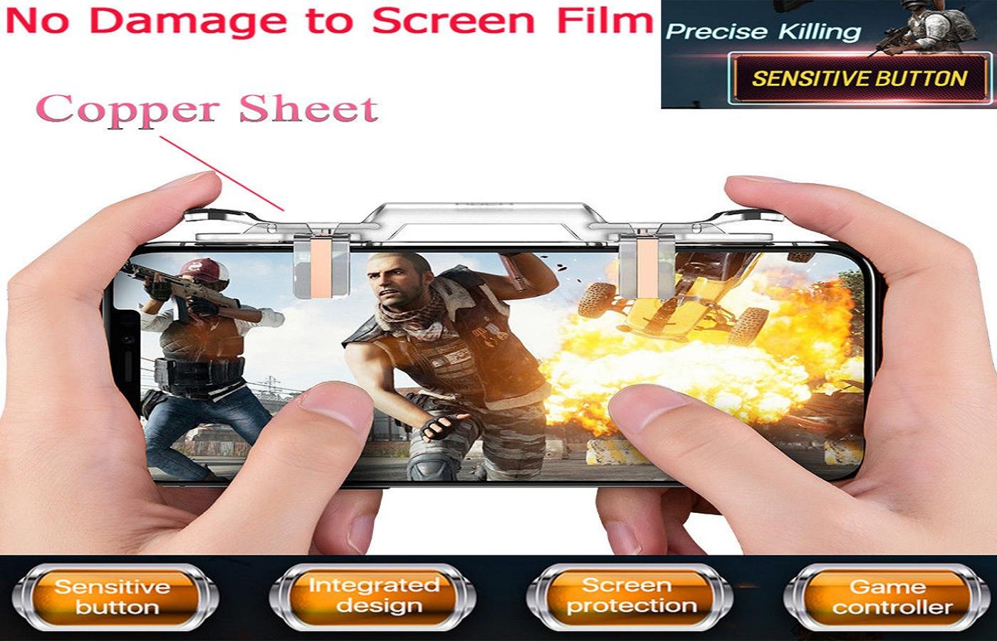 Buy Tech Gear Premium PUBG Gaming Trigger Mobile Phone Game Grip Fire ...