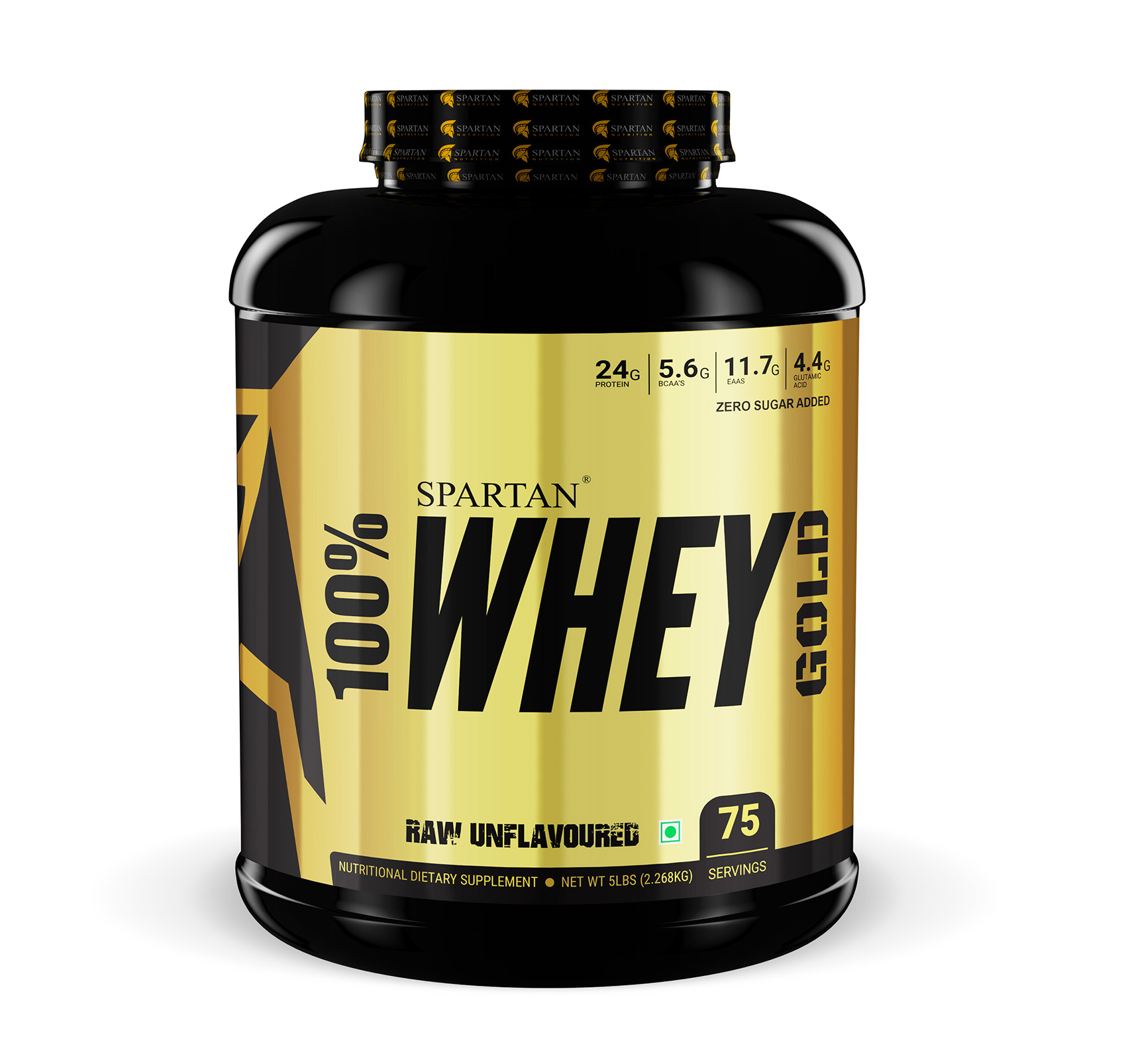 Buy Spartan Nutrition Whey Protein Gold Series - 5LBS, Unflavoured ...