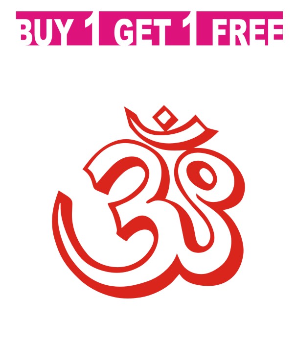 Buy Om Aum Hindu Red Vinyl Sticker Decal Car Window SSC 51A - Size 15cm ...