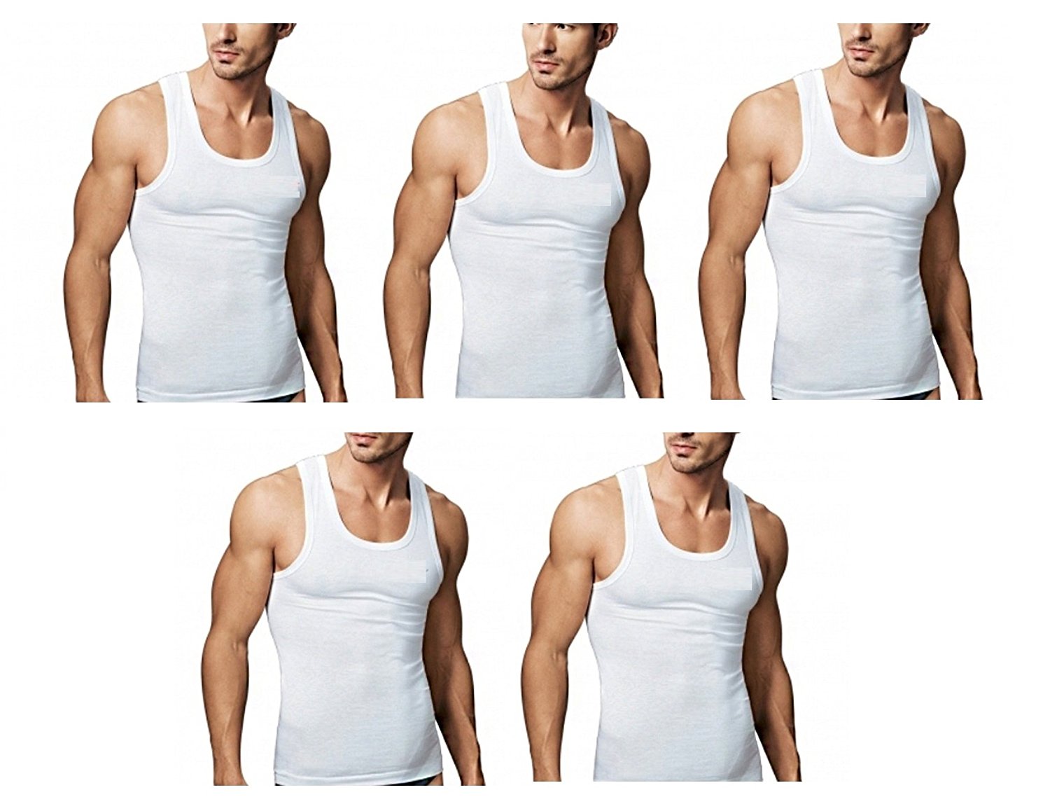 Buy Men's inner Vest pack of 5 pcs- White- Premium quality Online ...