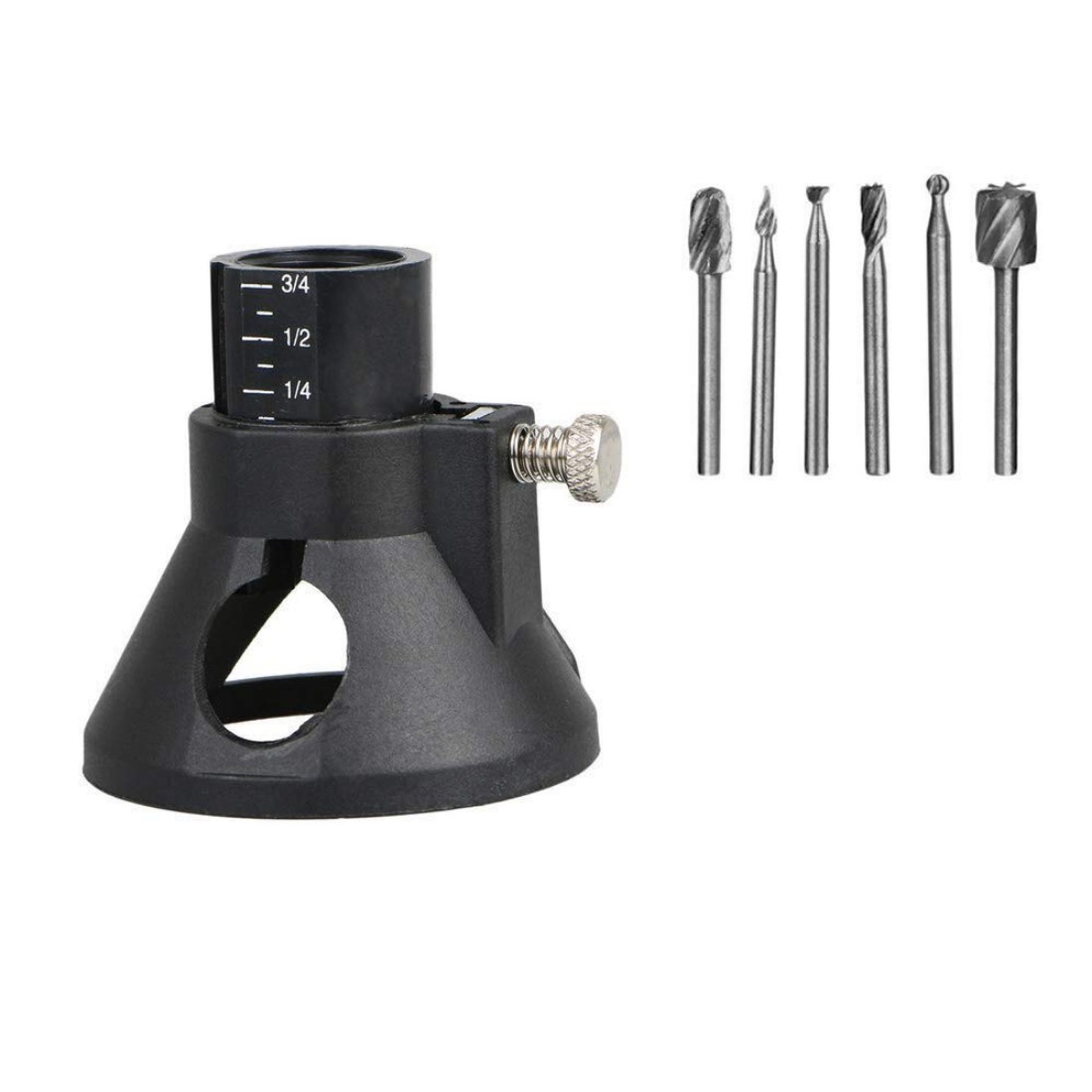 Buy DIY Crafts Multi Tool Cutting Guide HSS Router Drill Bit Burr Set ...